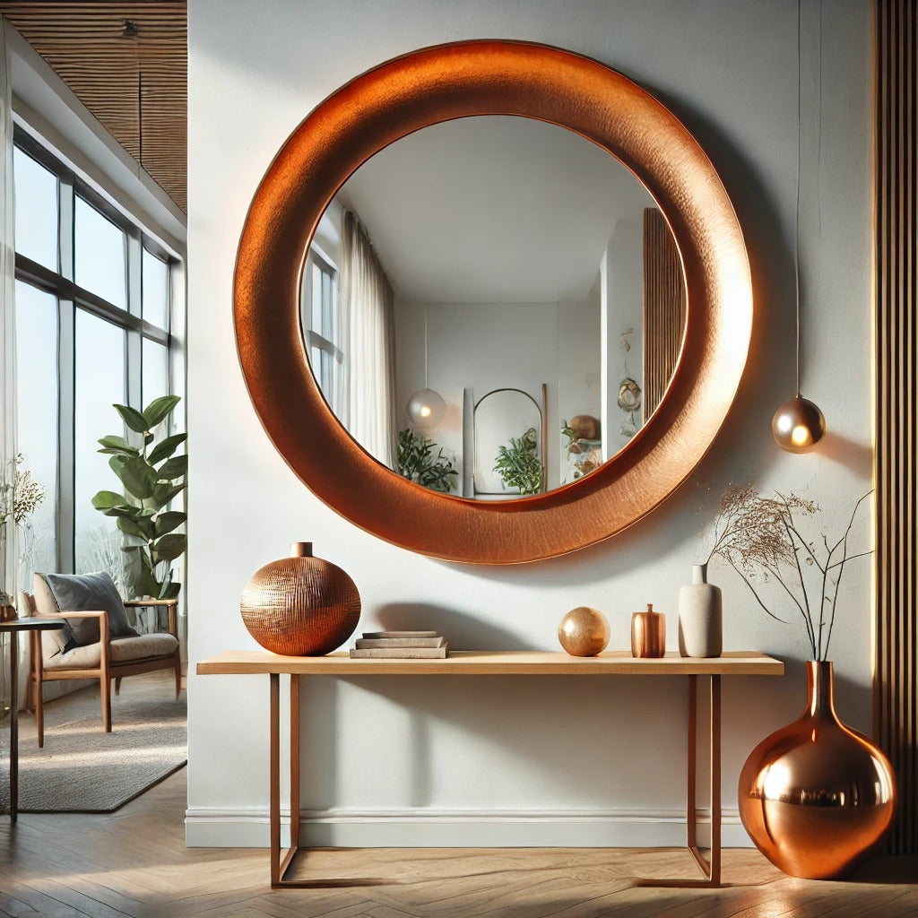Handcrafted Copper Mirrors – Round, Arch, Square & Custom Frames ...